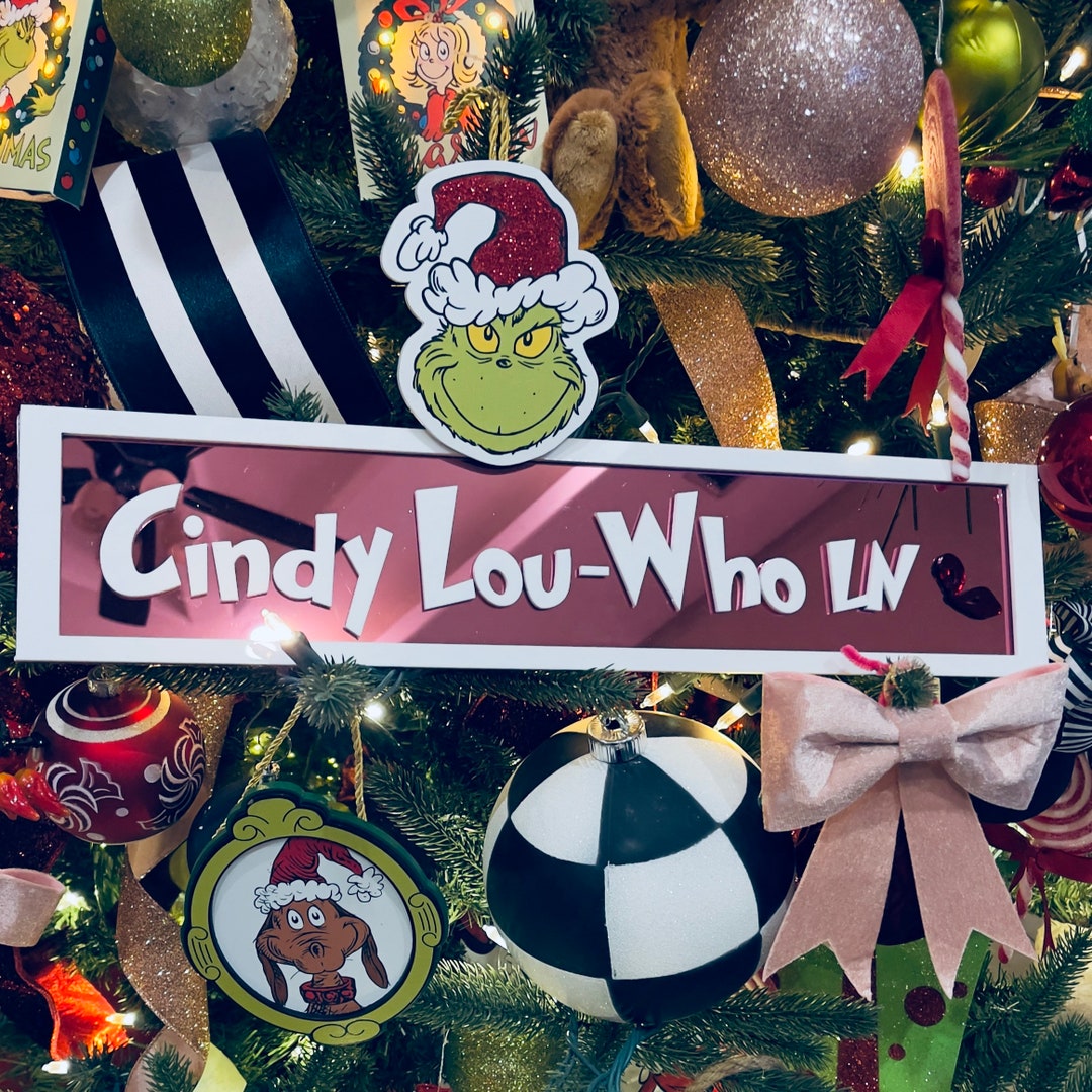 Inspired Cindy-lou Who Sign, Grinch Sign ,christmas Tree, Whoville Sign ...