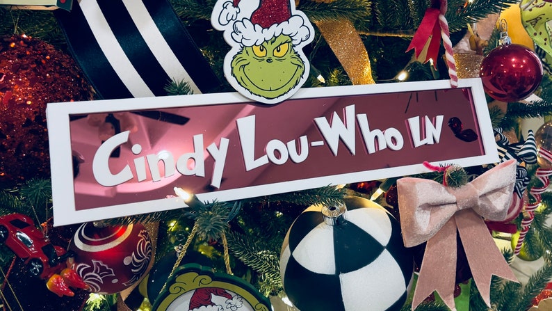 Inspired Cindy-lou Who Sign Grinch Sign christmas Tree - Etsy