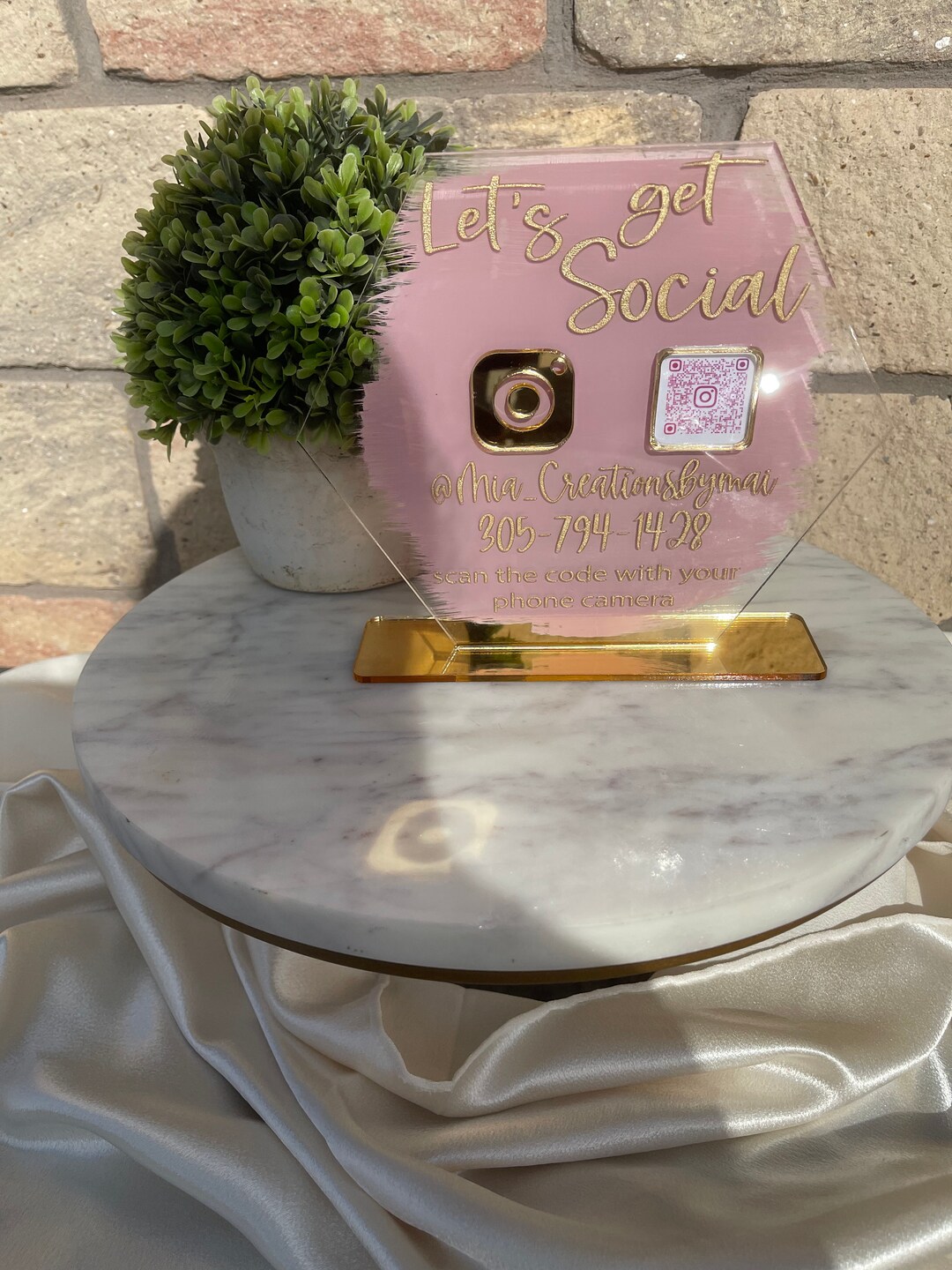 Two Social Media Business Sign - Etsy