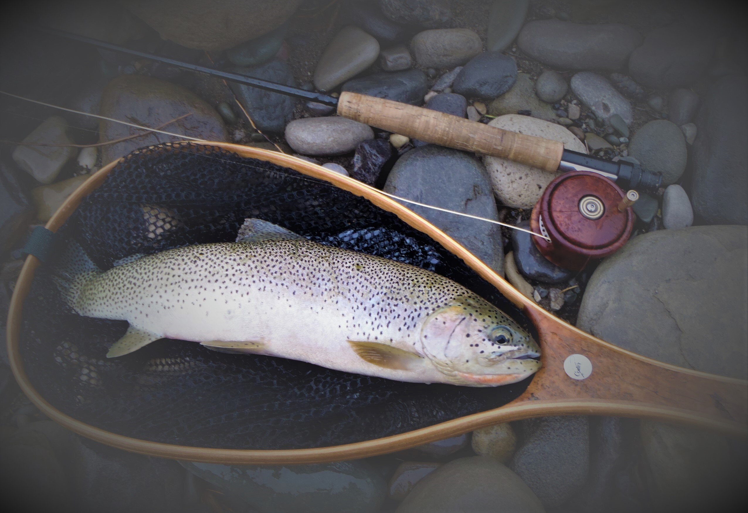 Fishing Gift, Handmade Wooden Fishing Net, Fly Fishing Landing Net ...