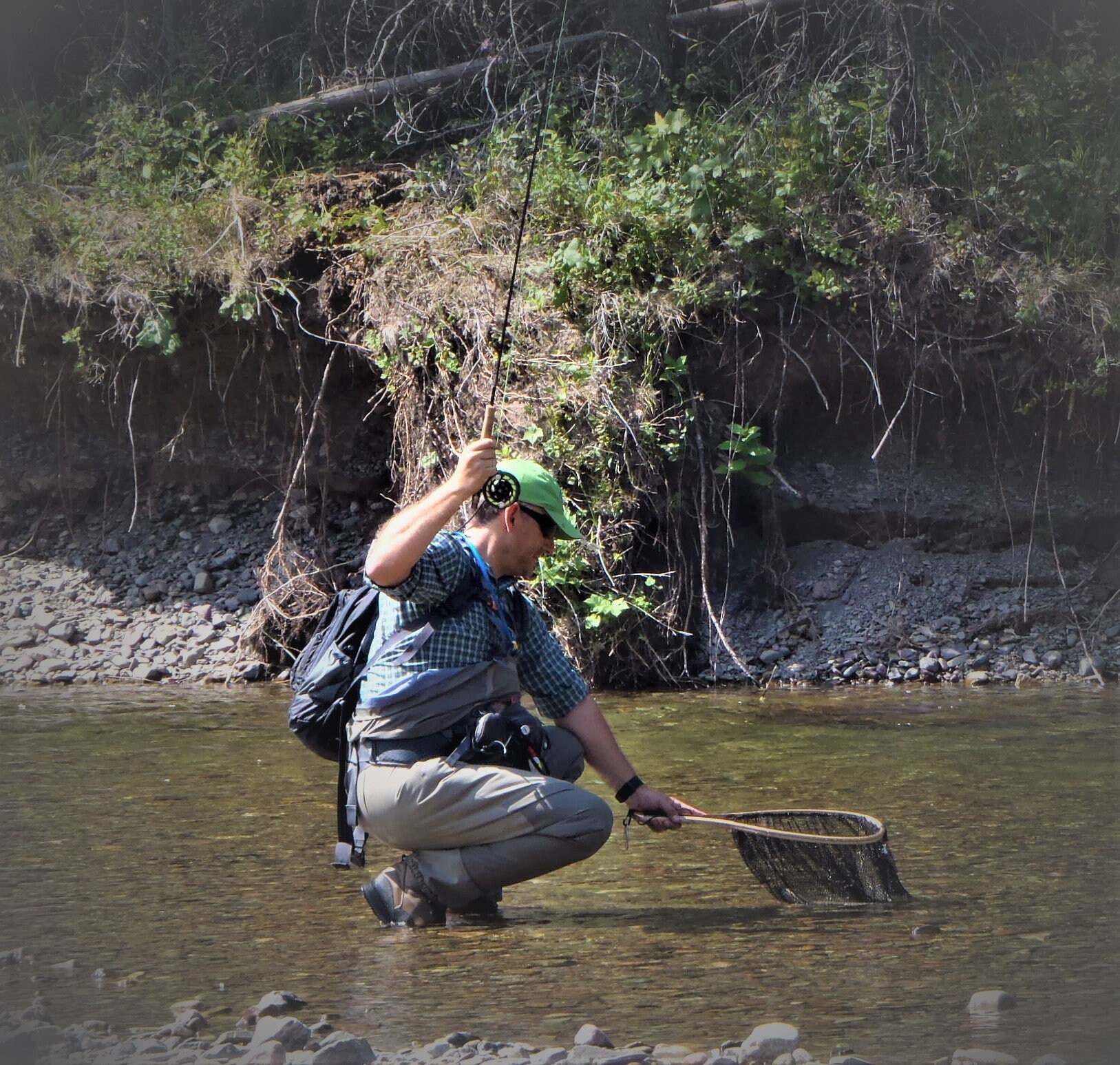 Fishing Gift, Handmade Wooden Fishing Net, Fly Fishing Landing Net ...