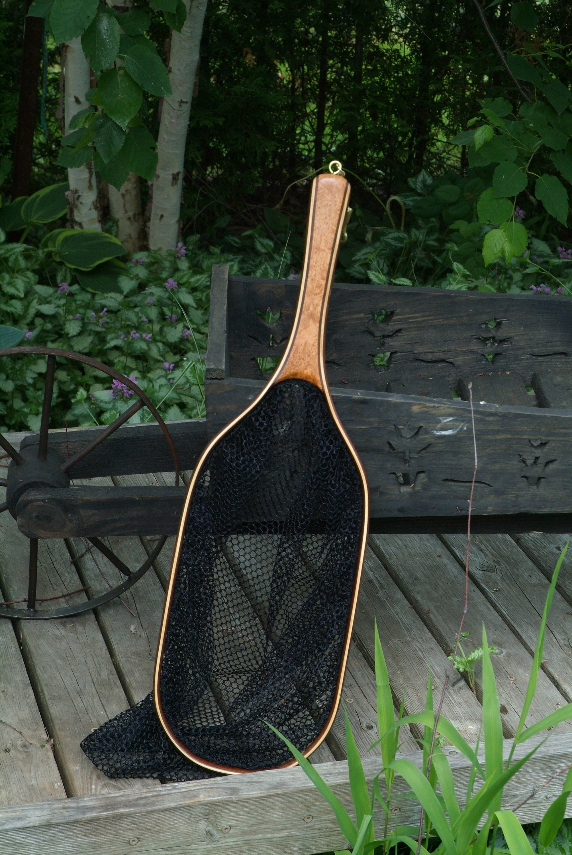 Fisherman's Gift, Handmade Wooden Fishing Net, Fly Fishing Landing Net ...