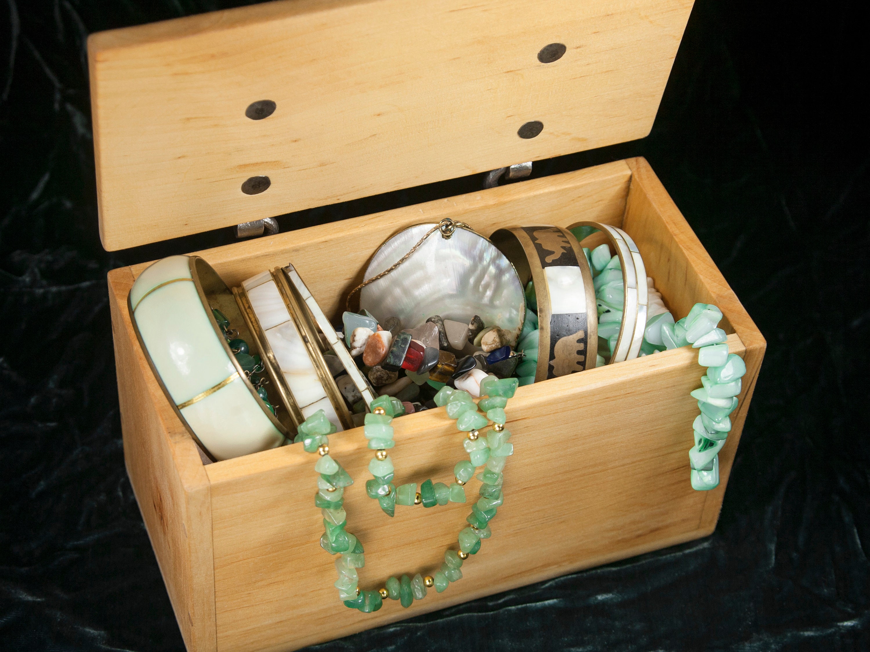 Wooden Rustic Box, Wooden Vintage Chest, Wooden Jewerly Box, Vintage ...