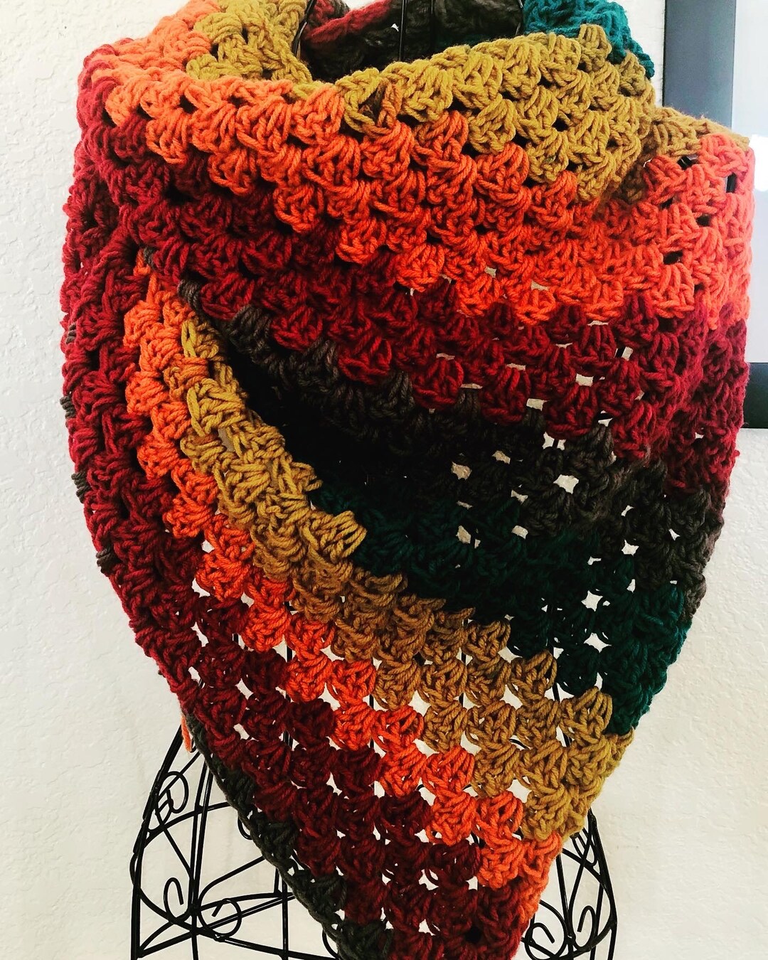 Oversize Triangle Wrap, Oversized Crochet Shawl for Women, Sweater ...