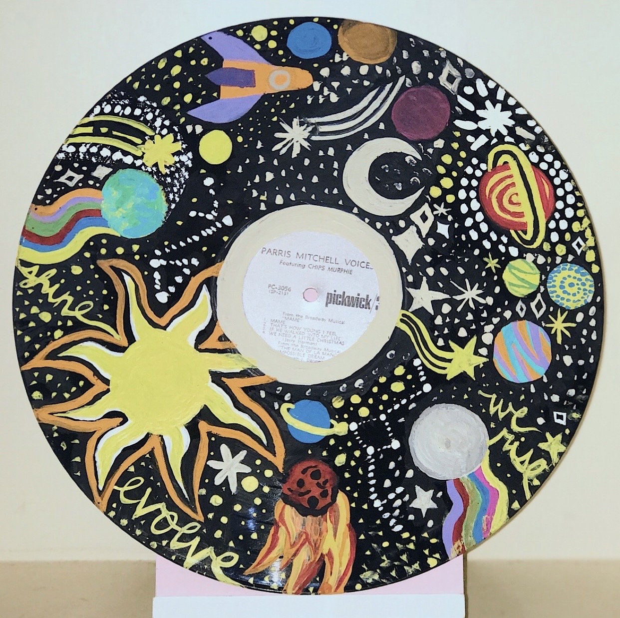 Galactic Sky Painted Vinyl Record - Etsy