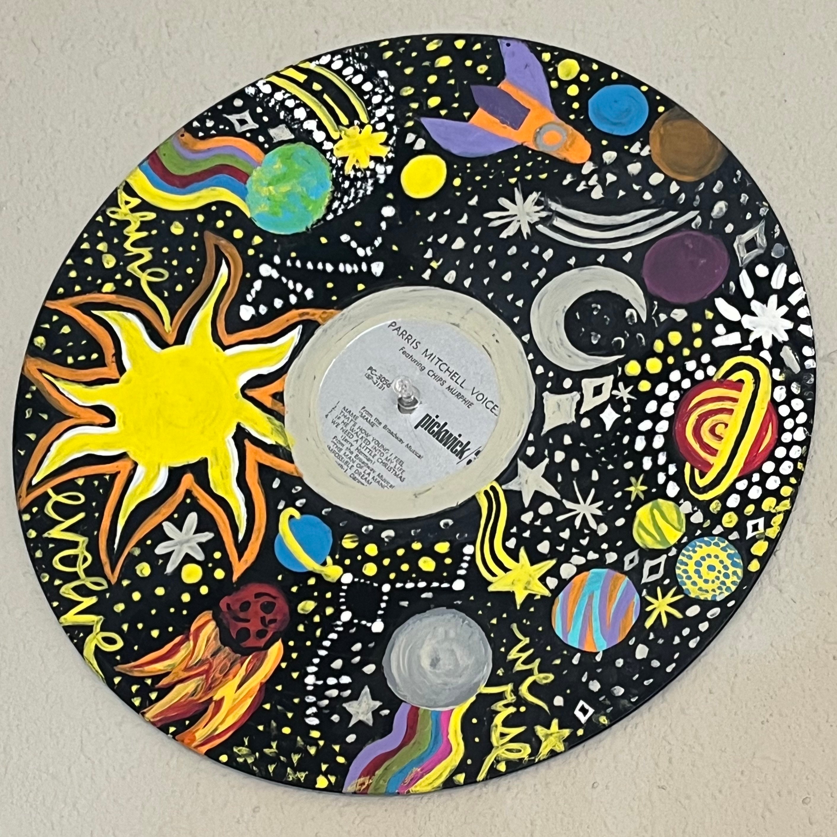 Galactic Sky Painted Vinyl Record - Etsy