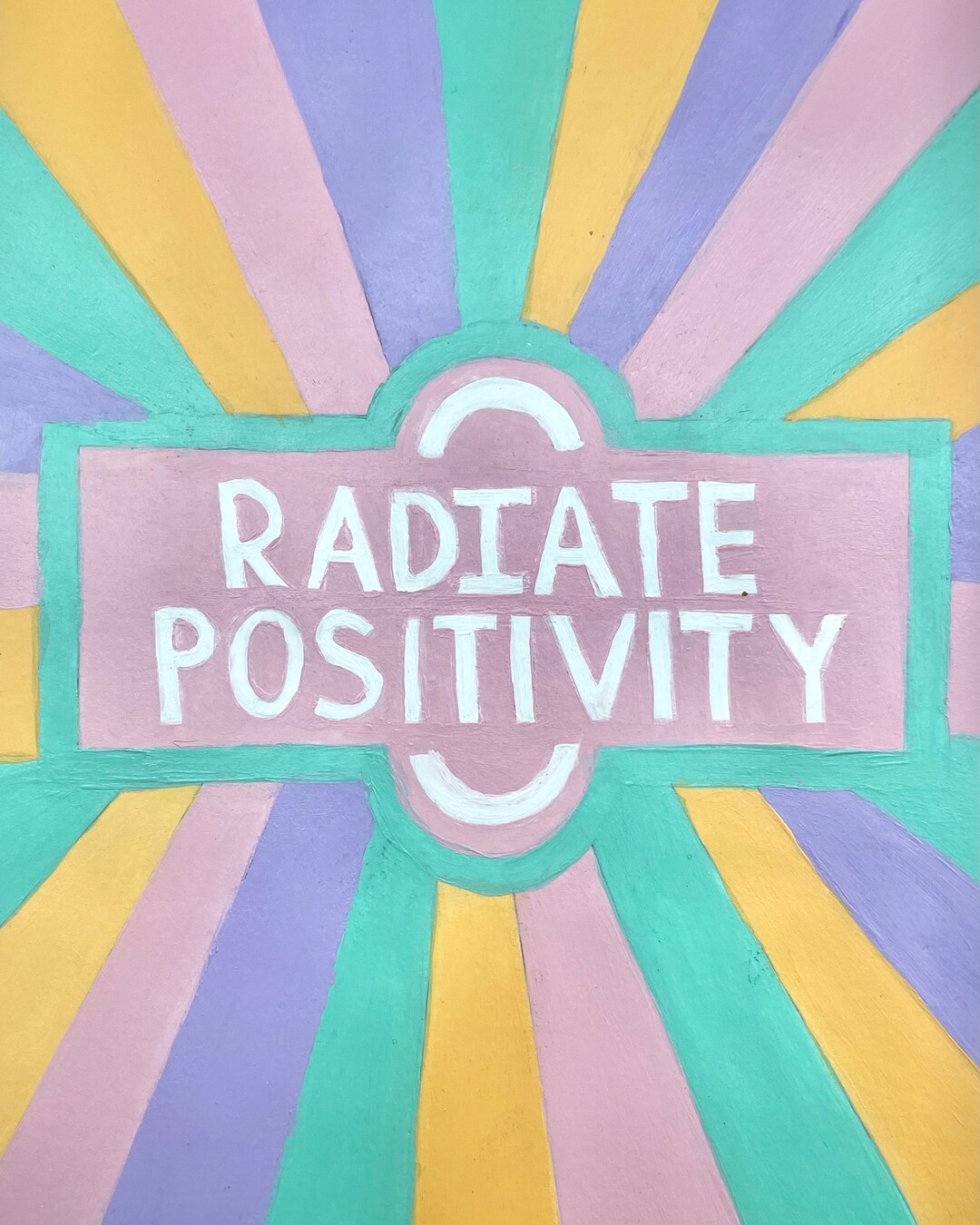 Radiate Positivity Painting - Etsy