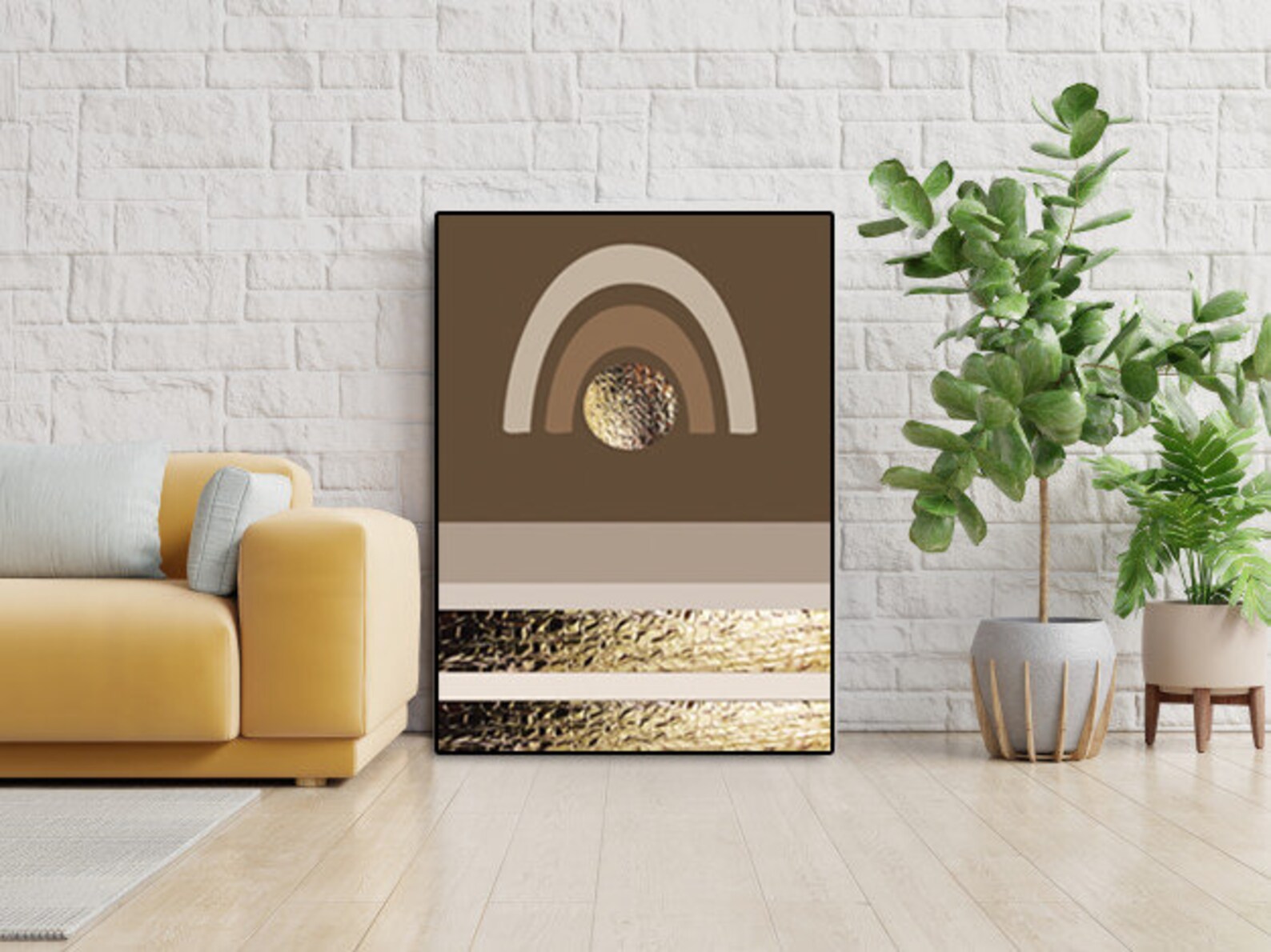 Brown and Gold Modern Art Luxury Abstract Artwork Gold Wall | Etsy