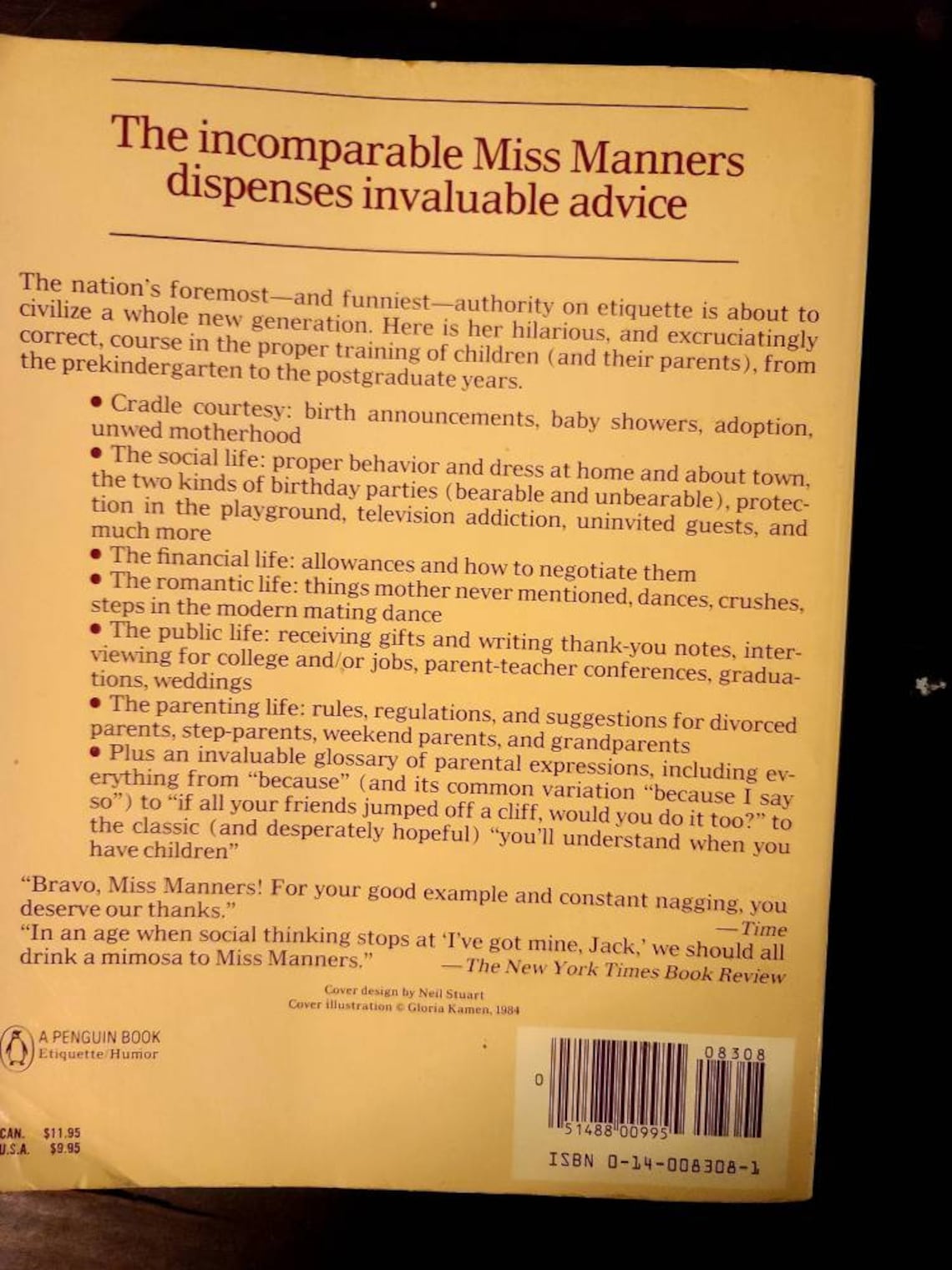 Miss Manners' Guide to Rearing Perfect Children By: Judith Martin - Etsy