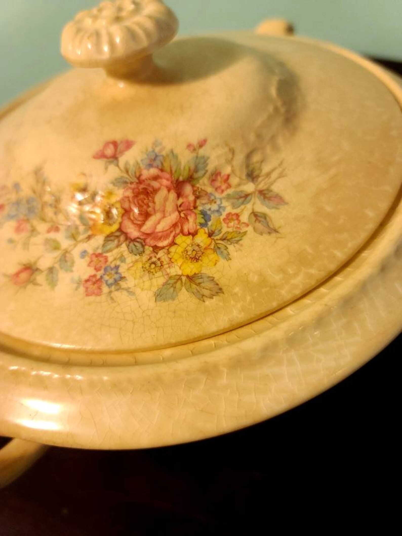 Crown Potteries Co. USA 243 Casserole Dish W/ Floral Design - Etsy