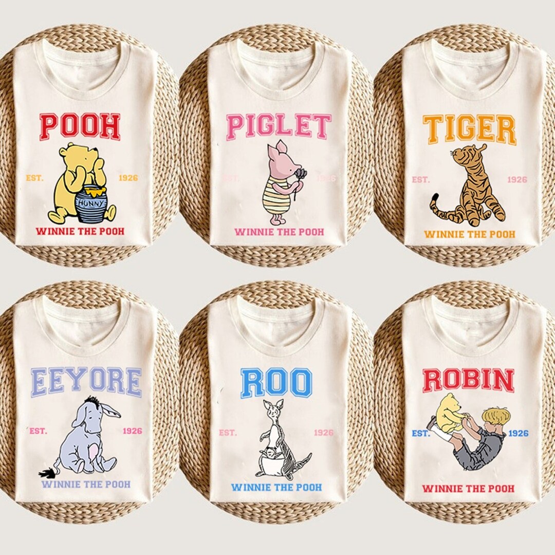 Winnie the Pooh Character T-shirt, Robin, Lumpy & Piglet, Disneyland ...