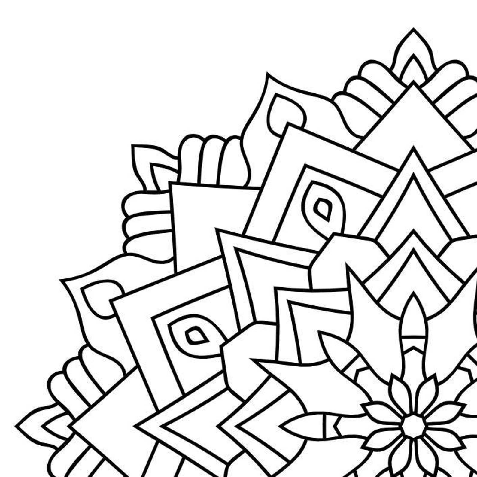 Calming Mandala Coloring Pages for Adults and Children, Restorative and ...