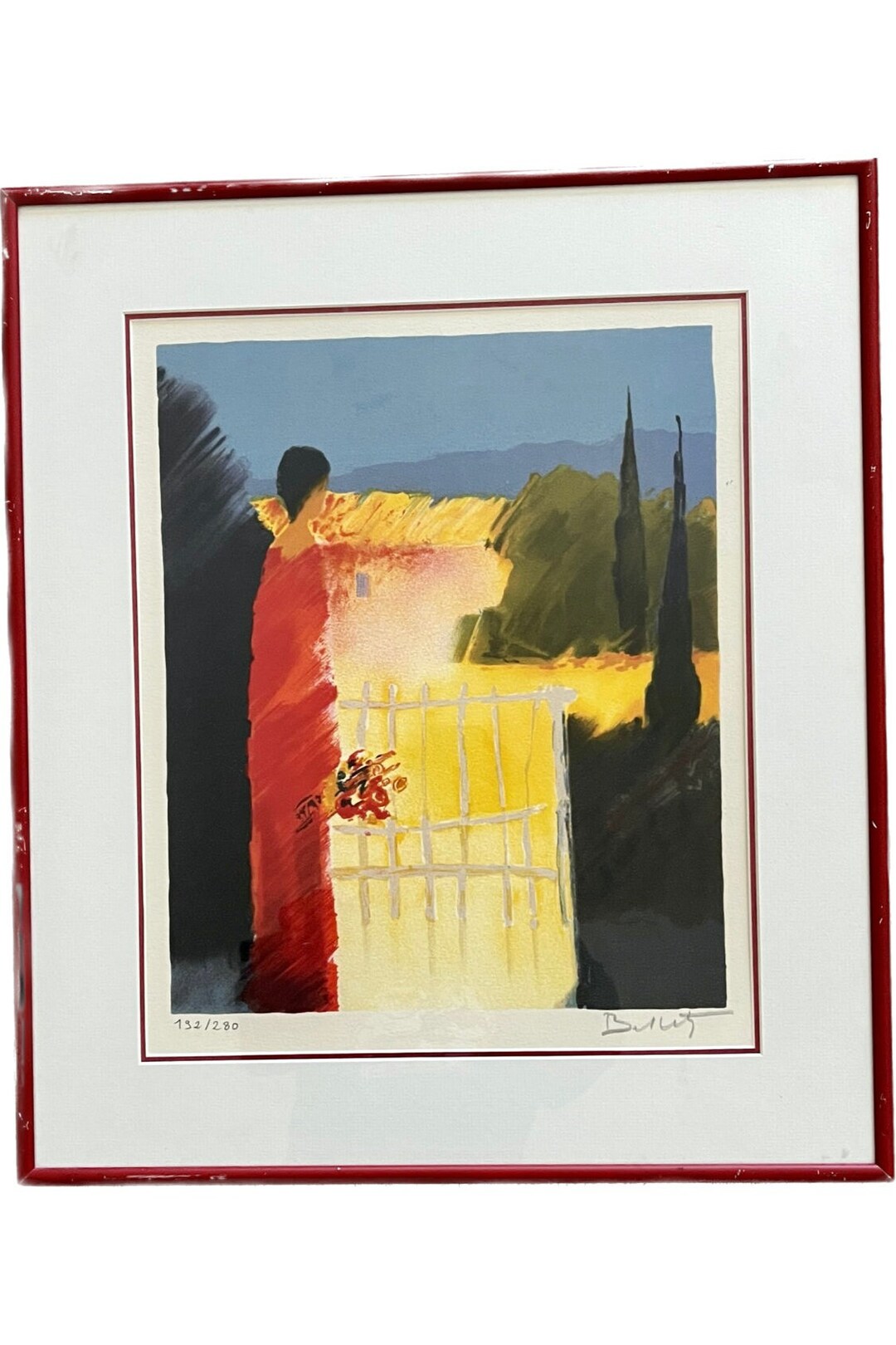Retour De Promenade by Emile Bellet - Art, Lithograph, Authentic ...