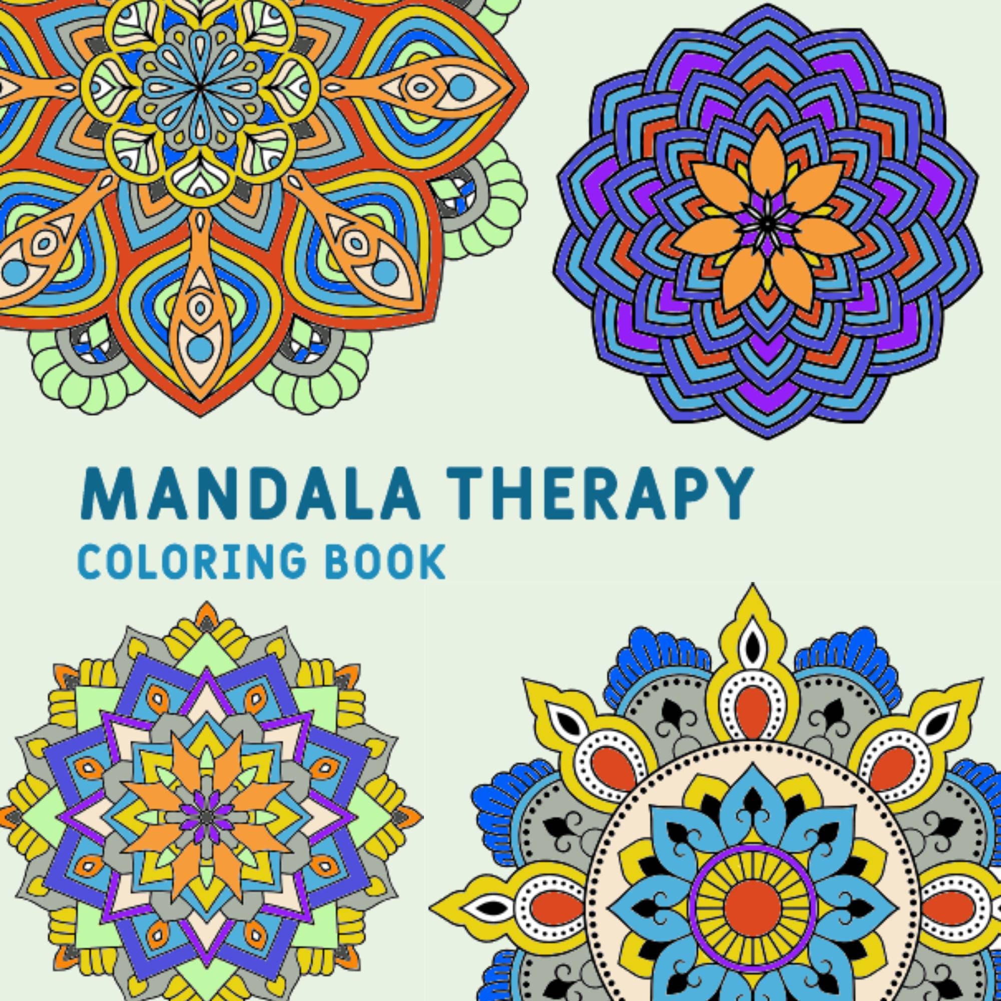 Calming Mandala Coloring Pages for Adults and Children, Restorative and ...