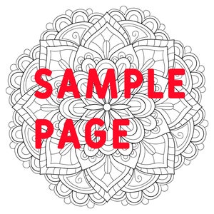Calming Mandala Coloring Pages for Adults and Children, Restorative and ...