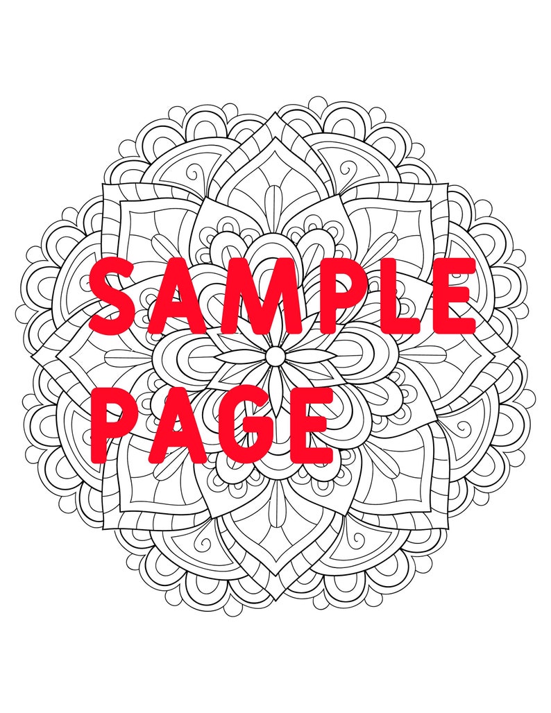 Calming Mandala Coloring Pages for Adults and Children, Restorative and ...