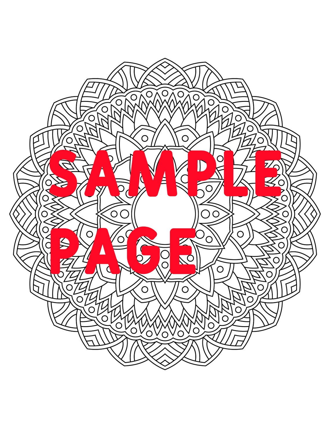 Calming Mandala Coloring Pages for Adults and Children, Restorative and ...