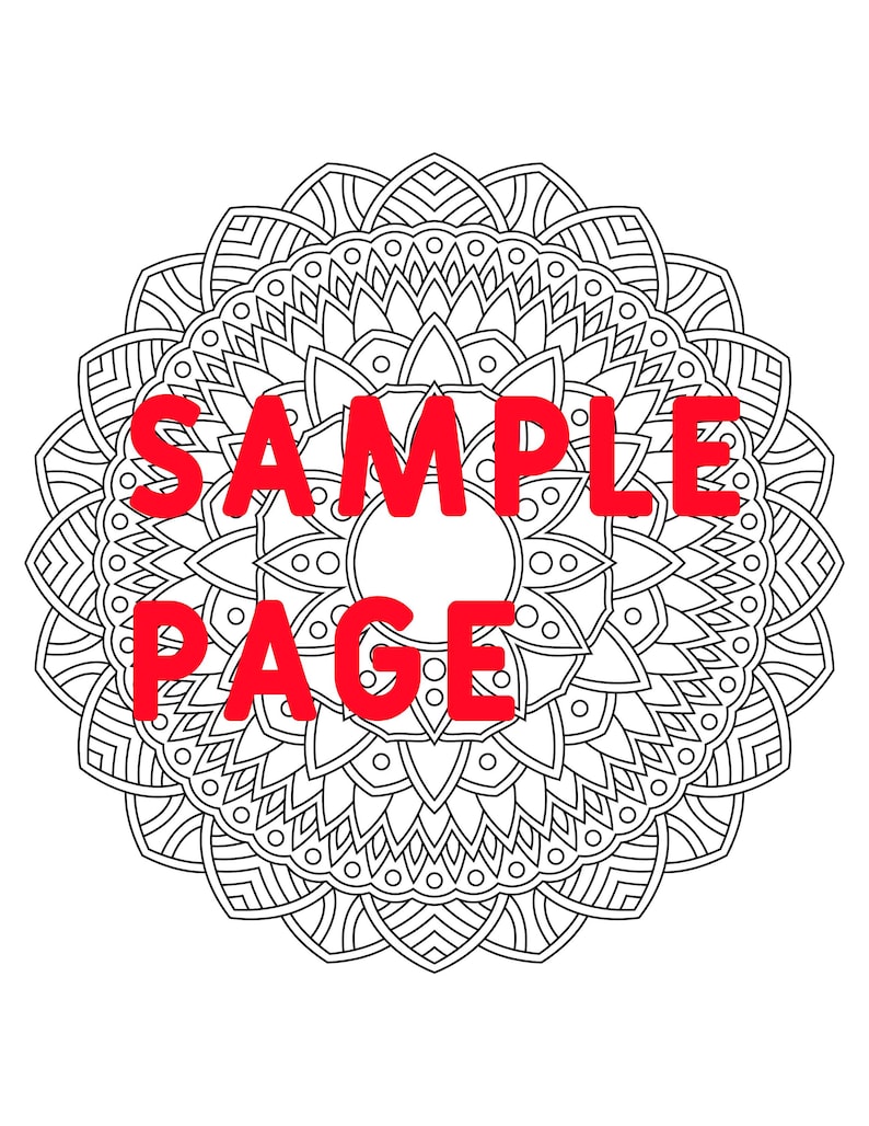 Calming Mandala Coloring Pages for Adults and Children, Restorative and ...