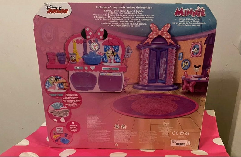 Disney Minnie Mouse Kitchen Play Set, Oven, Pan - Etsy