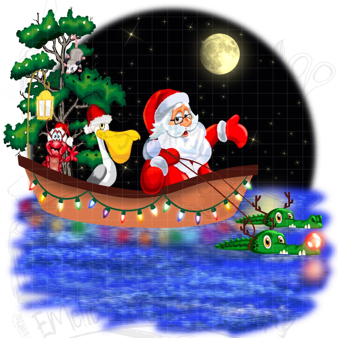 Louisiana Swamp Christmas, Louisiana Png, Cajun Christmas, Cajun Png ...