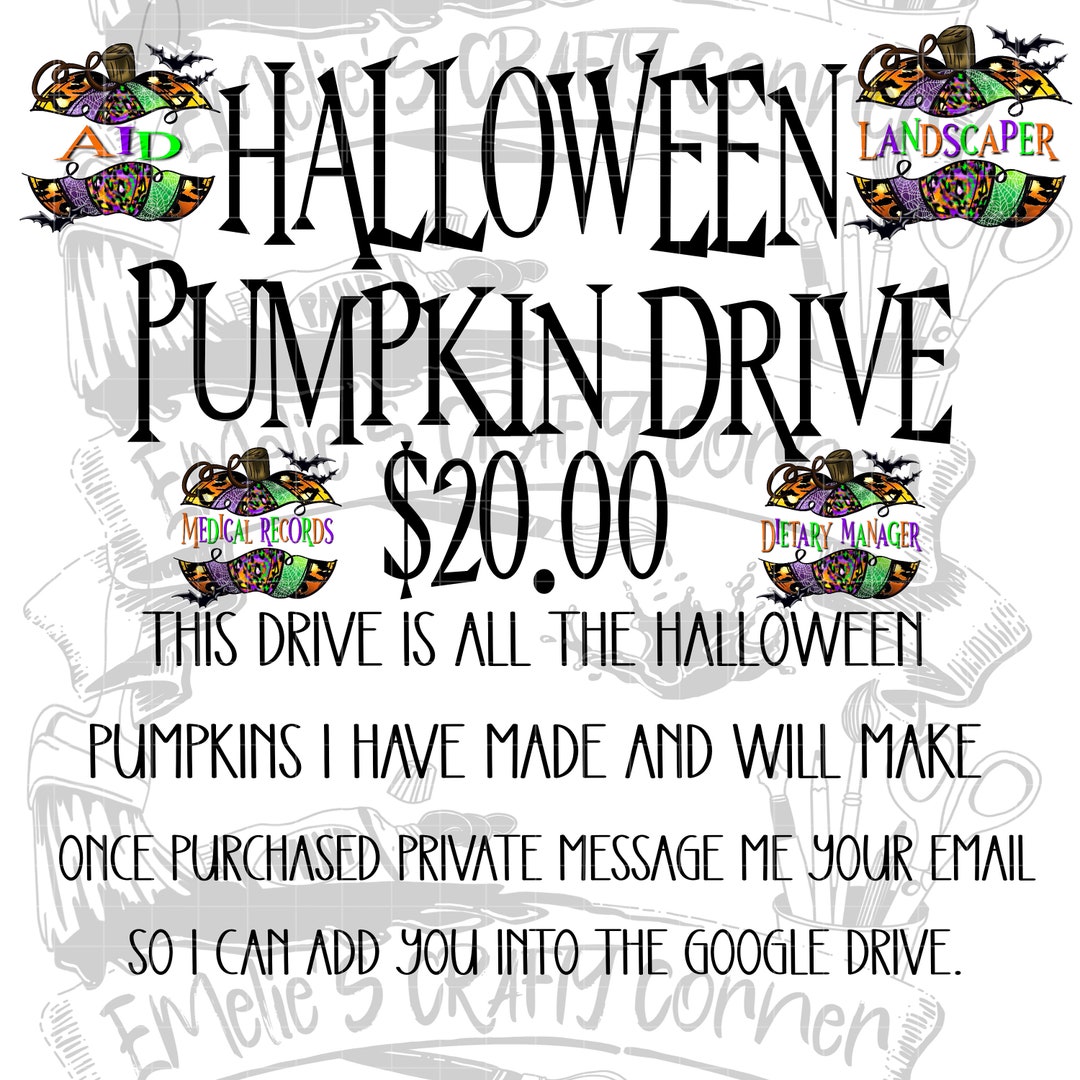 Spooky Halloween Pumpkin Google Drive - Etsy