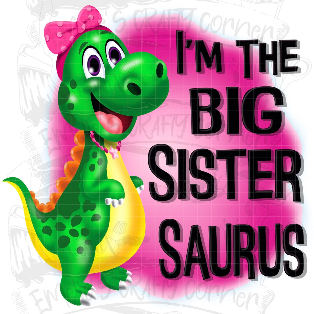 Big Sister Saurus (ORIGINAL ARTWORK), Big Sister Png, Dinosaur Png ...