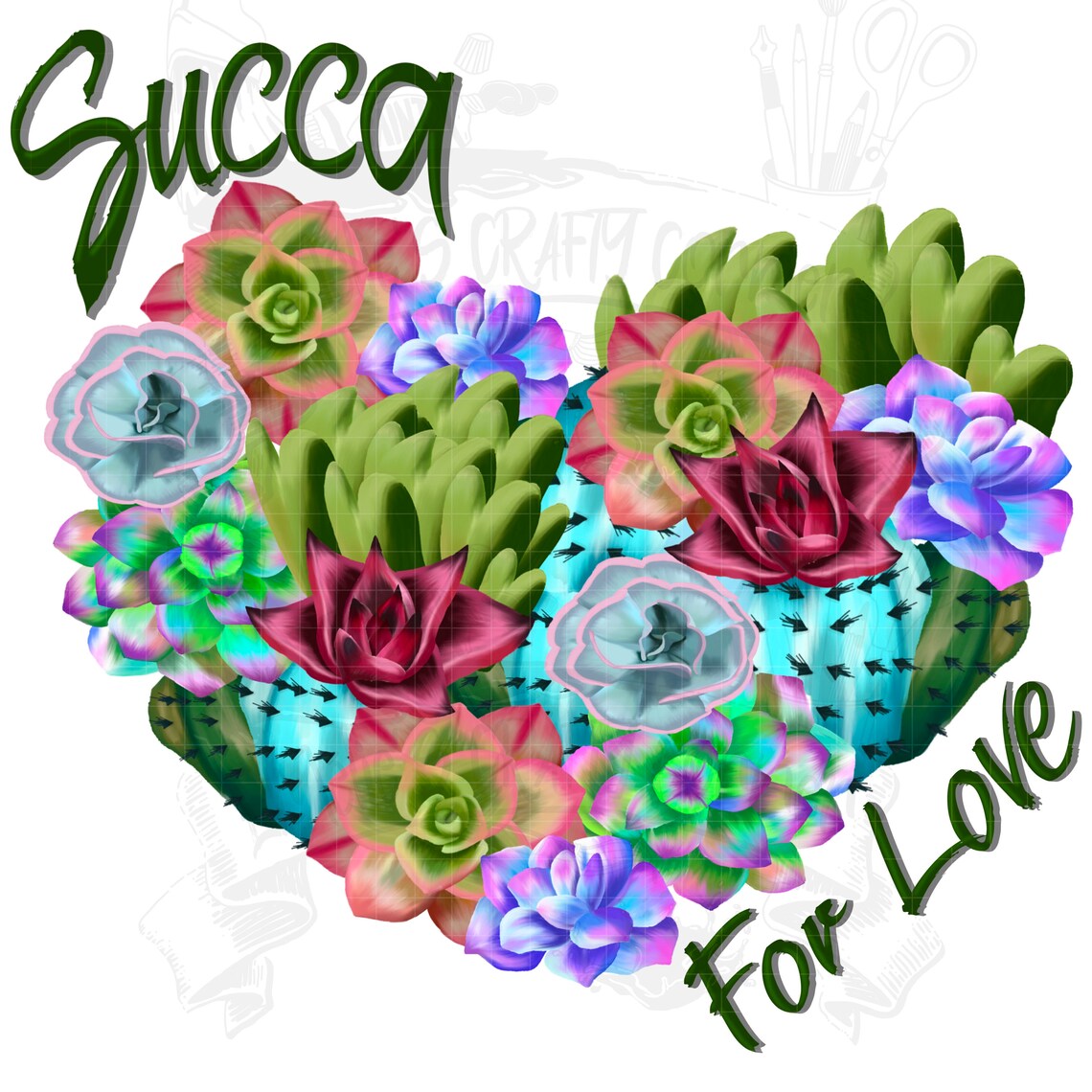 Succa for Love Succulent Png Succulents Plant Lady Plant | Etsy