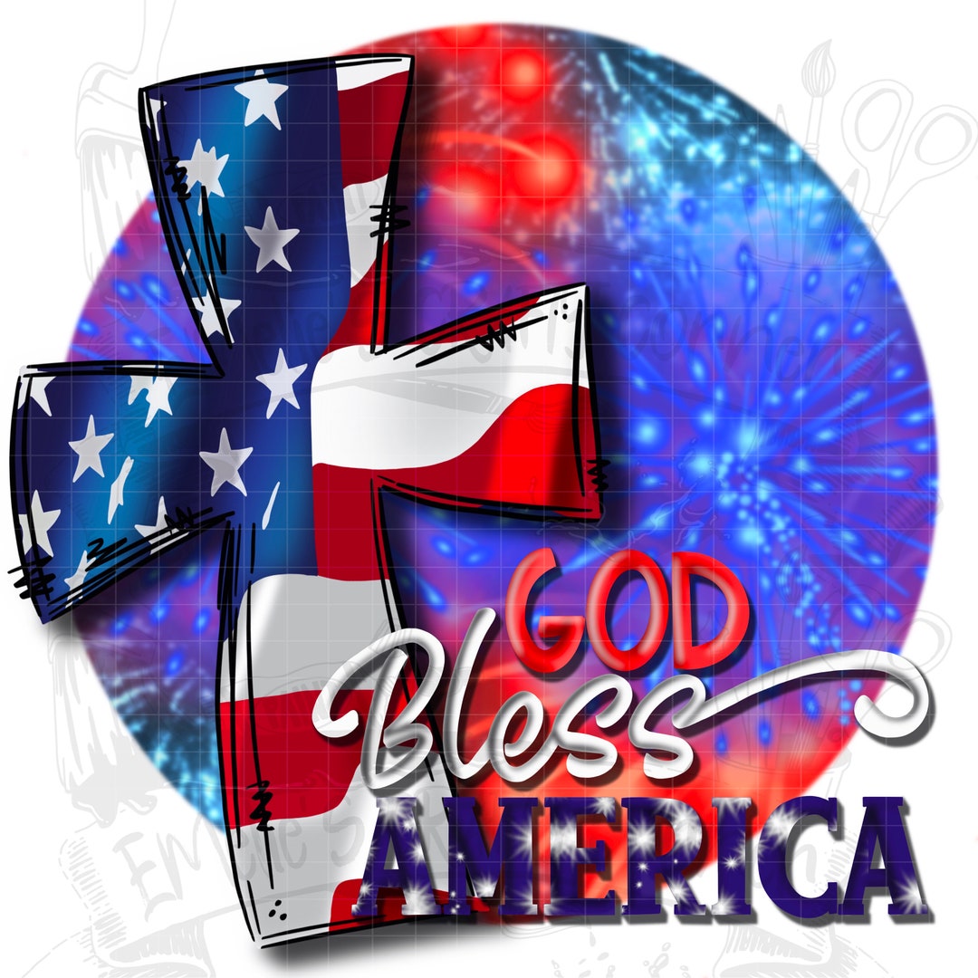God Bless America, Fourth of July, 4th of July, America Png, Cross Png ...