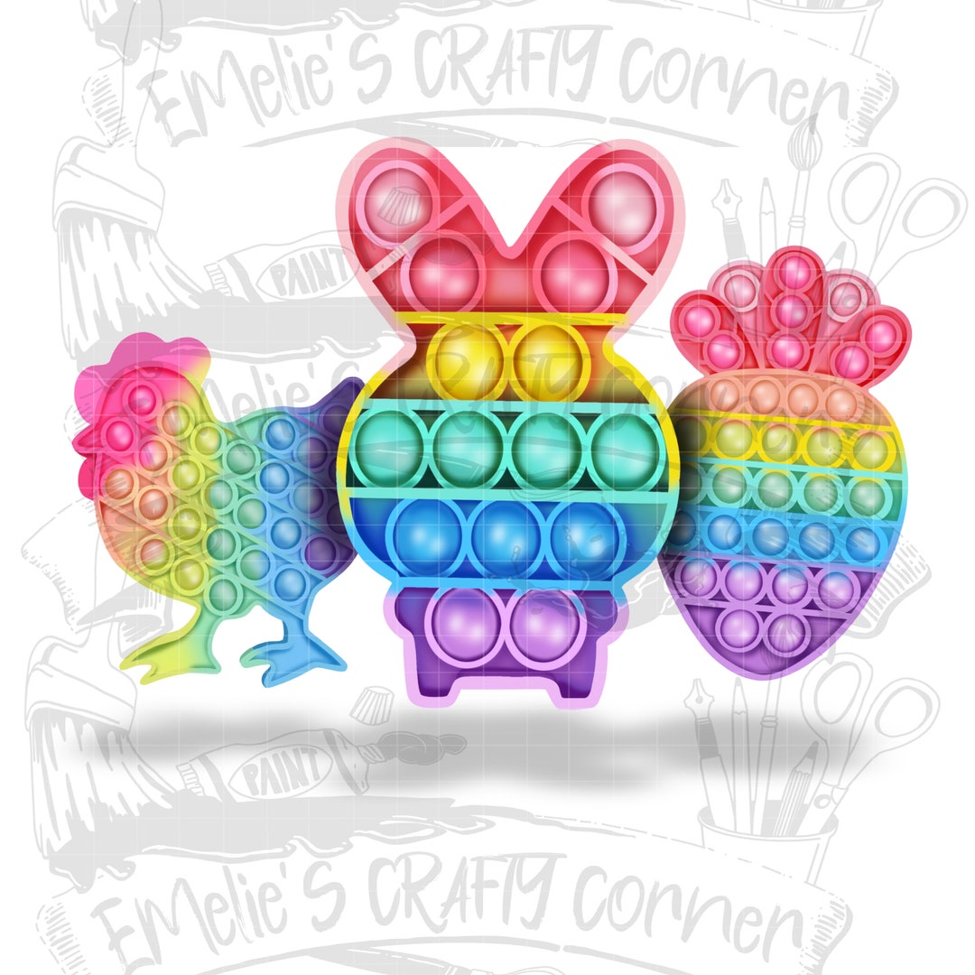 Easter Pop It Png, Poppin’ Down the Bunny Trail Png, Kids Easter Pop It ...
