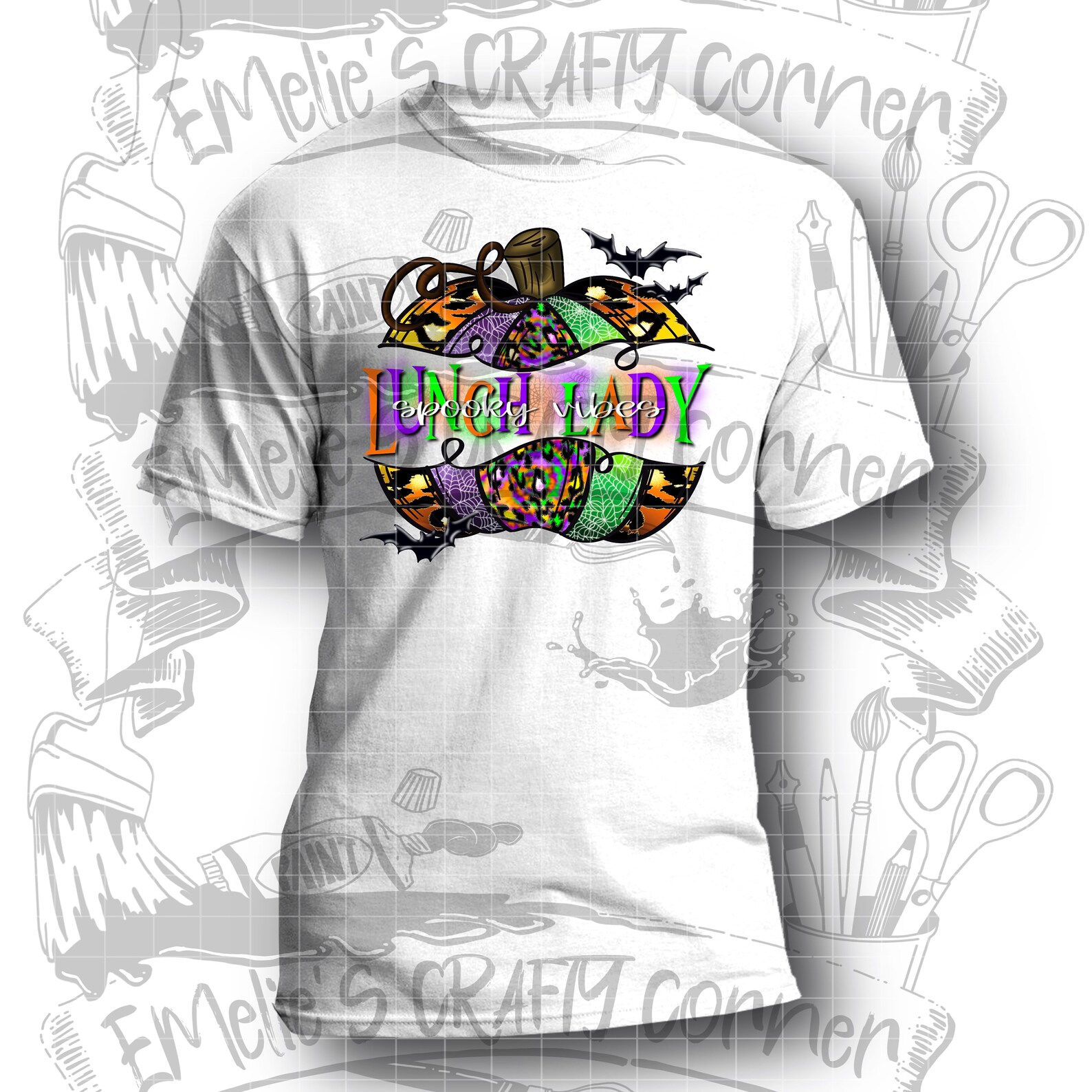 Spooky Lunch Lady Pumpkin Png Spooky Vibes Png Sublimation - Etsy