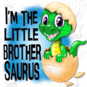 Little Brother Saurus (ORIGINAL ARTWORK), Baby Brother Png, Dinosaur ...