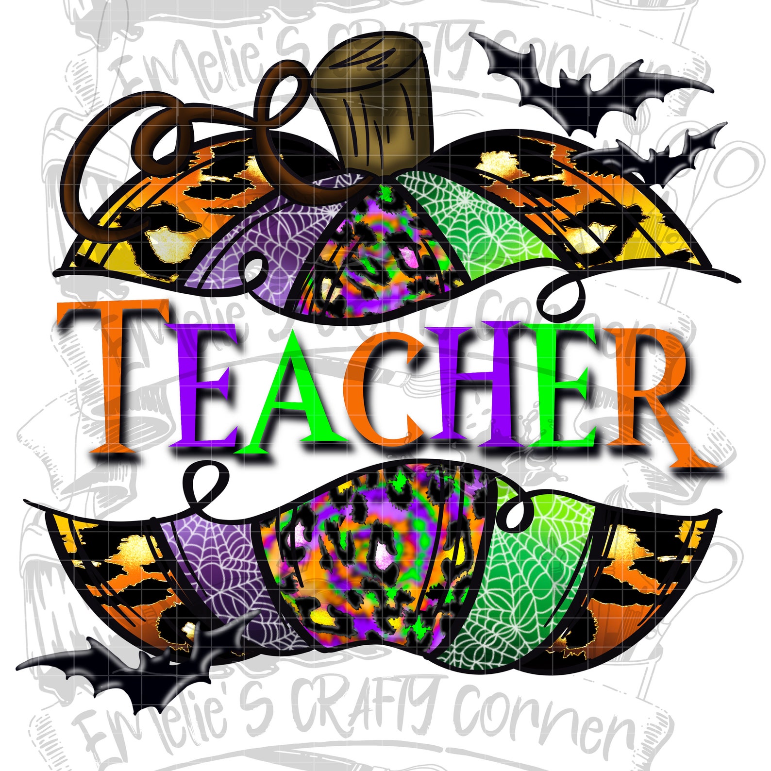 Spooky Teacher Pumpkin Png, Halloween Teacher Pumpkin Png, Sublimation ...