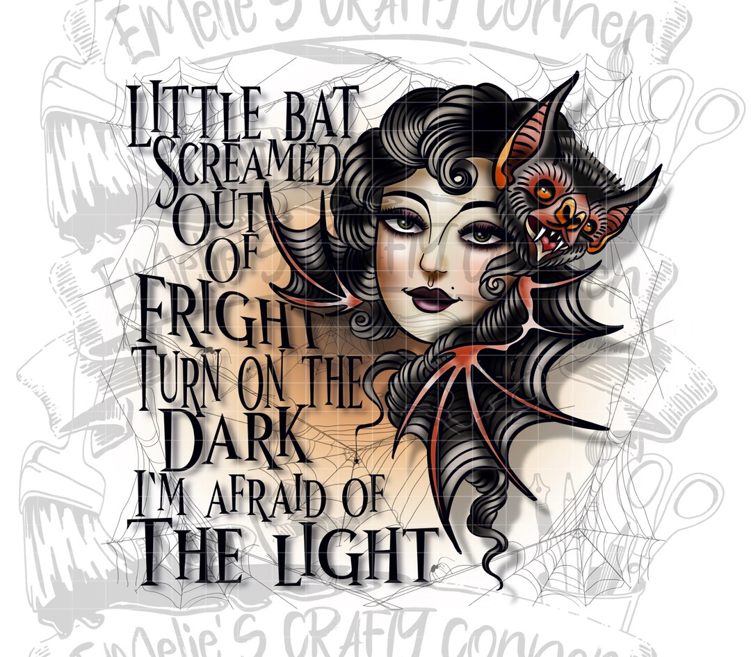 Scared Bat Turn on the Dark Png, Sublimation, Digital Download, Png - Etsy