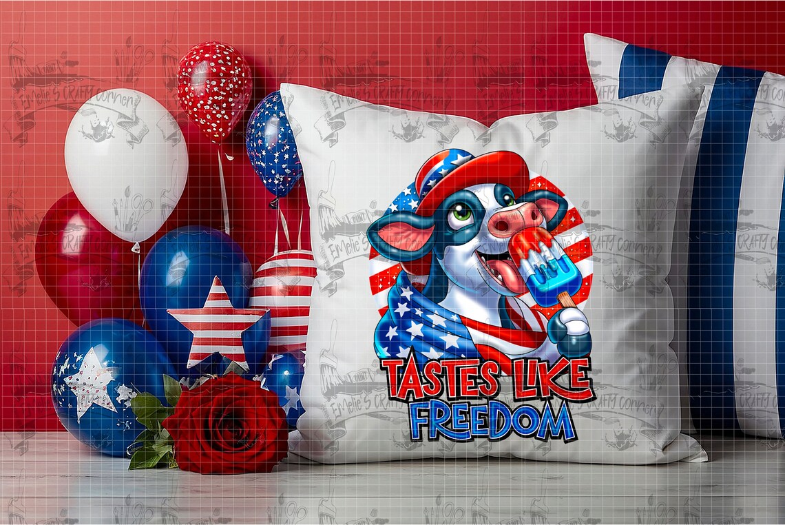 Tastes Like Freedom Png, Bomb Pop Png, Red White and Moo Png, Fourth of ...