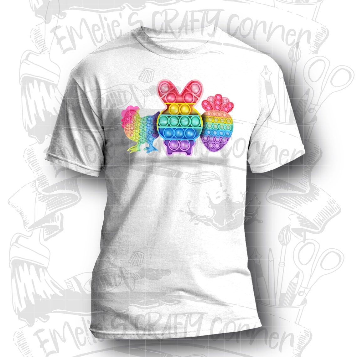 Easter Pop It Png, Poppin’ Down the Bunny Trail Png, Kids Easter Pop It ...