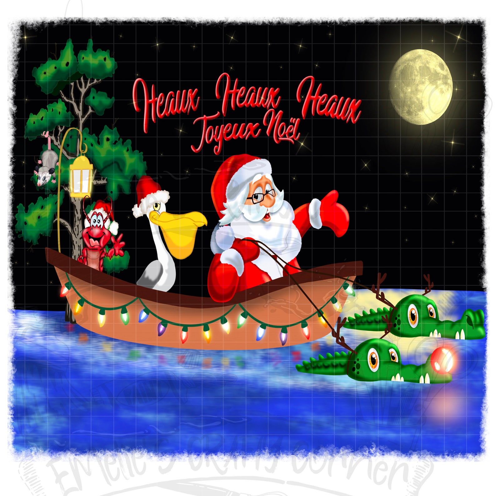 Heaux Heaux Heaux Joyeux Noël, Louisiana Swamp Christmas, Louisiana ...