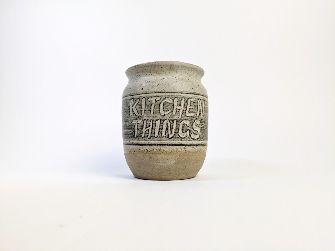 Vintage Studio Pottery Stoneware Kitchen Things Utensils Pot Possibly ...