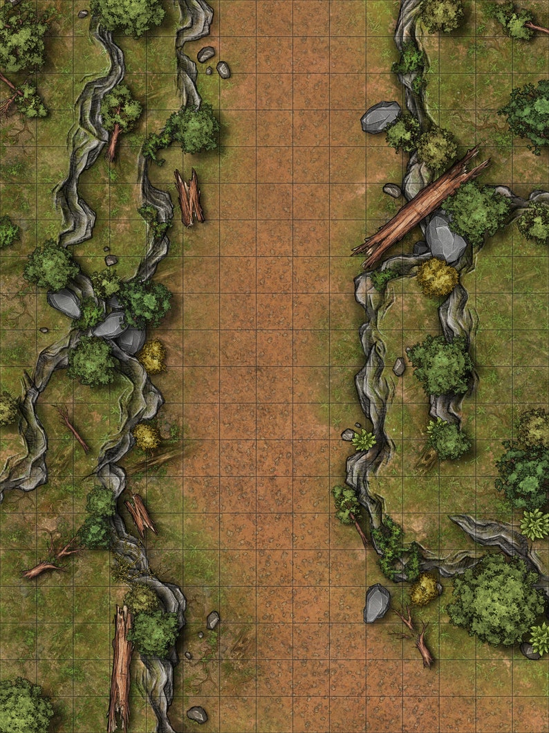 Digital Battlemaps - Valley Road Ambush Map Pack - 6 Maps! - Etsy