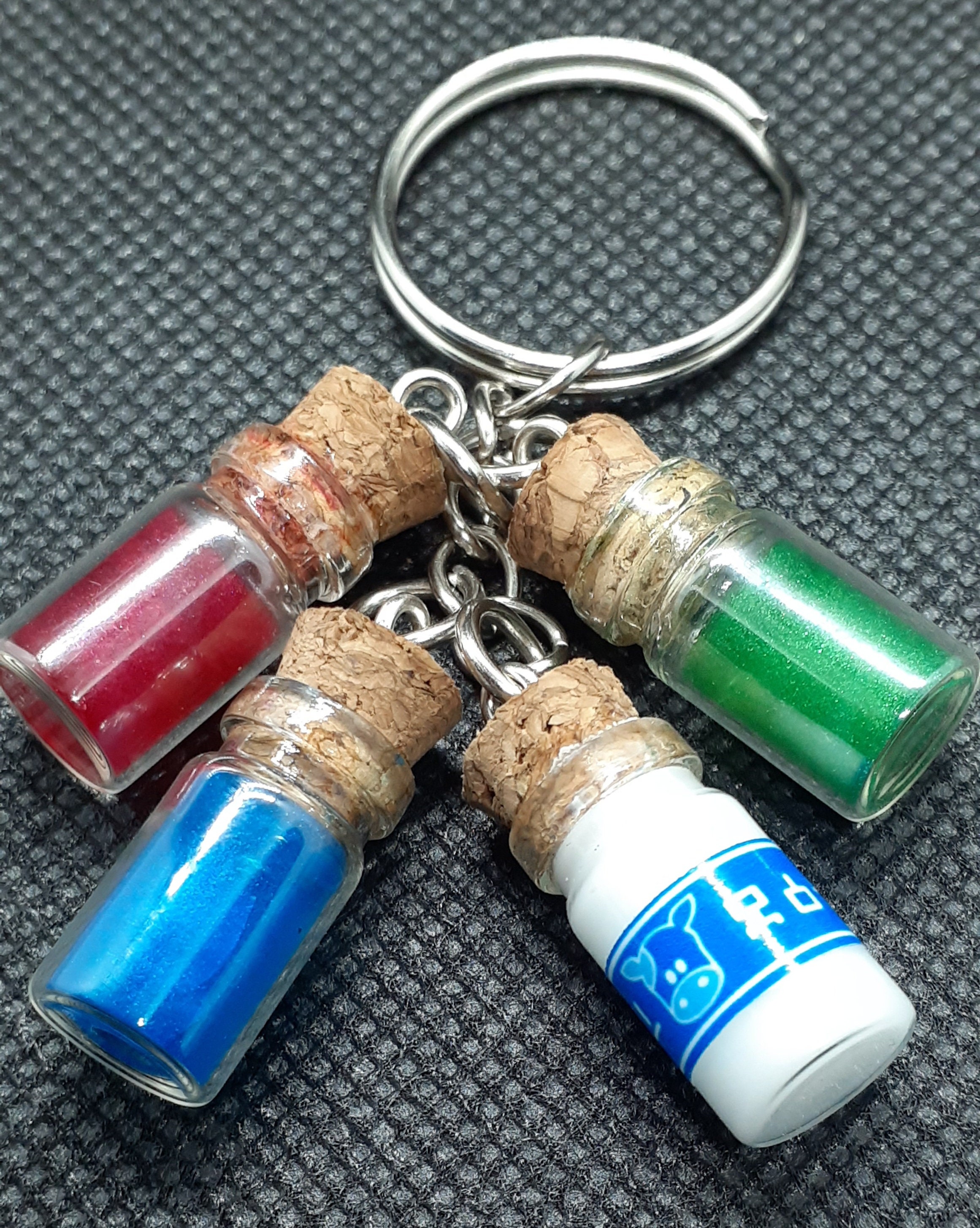 Legend of Zelda Potion Bottle Keychain + Lon Lon Milk Bottle! (.5ml ...