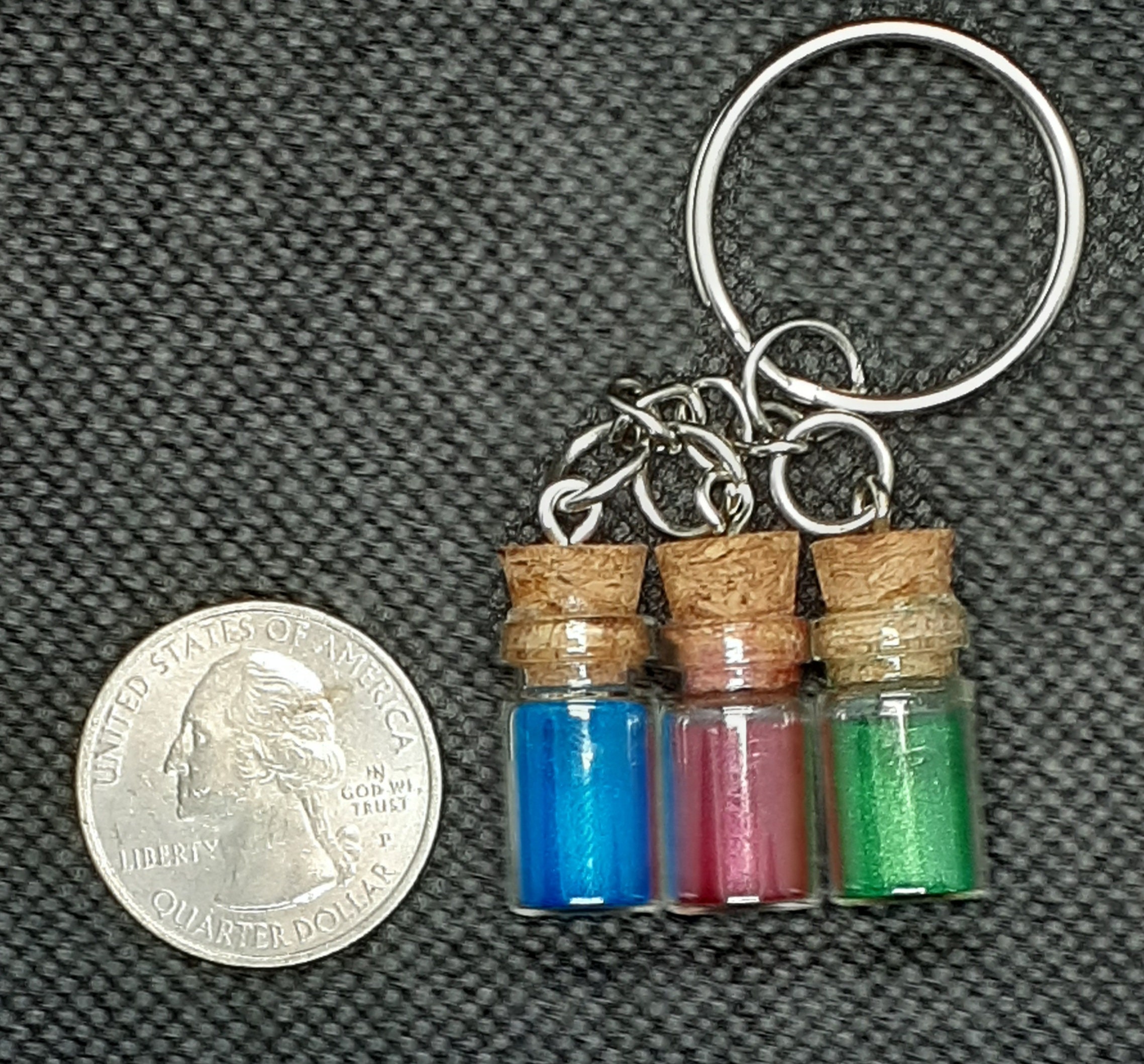 Legend of Zelda Potion Bottle Keychain + Lon Lon Milk Bottle! (.5ml ...