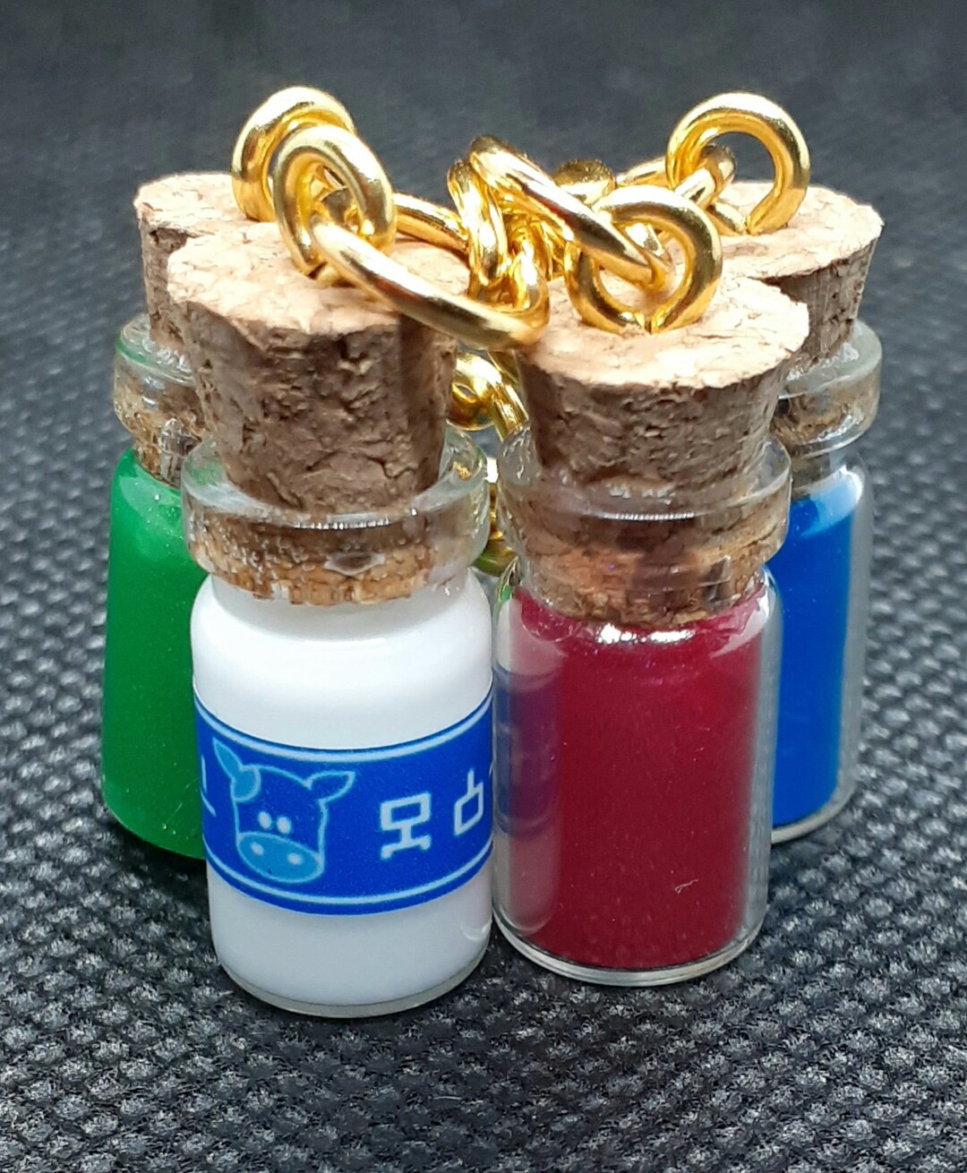 Legend of Zelda Potion Bottle Keychain + Lon Lon Milk Bottle! (.5ml ...
