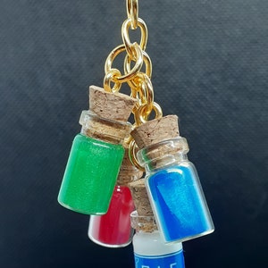 Legend of Zelda Potion Bottle Keychain + Lon Lon Milk Bottle! (.5ml ...
