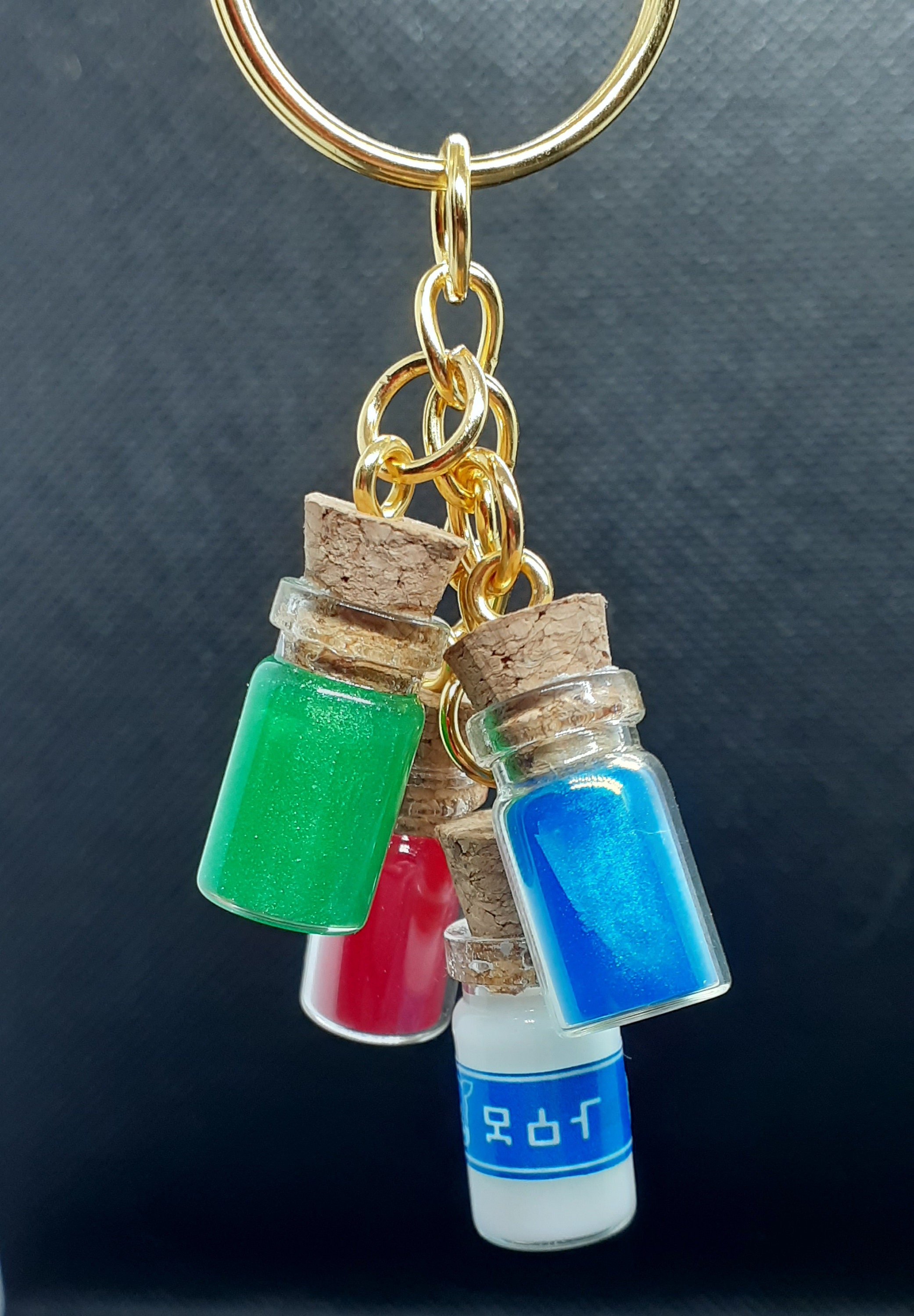 Legend of Zelda Potion Bottle Keychain + Lon Lon Milk Bottle! (.5ml ...