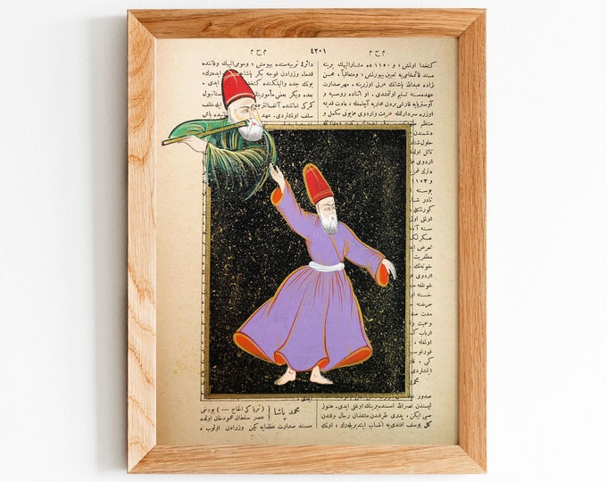 Rumi Wall Art, Turkish Ottoman Miniature, Persian Miniature Art ...