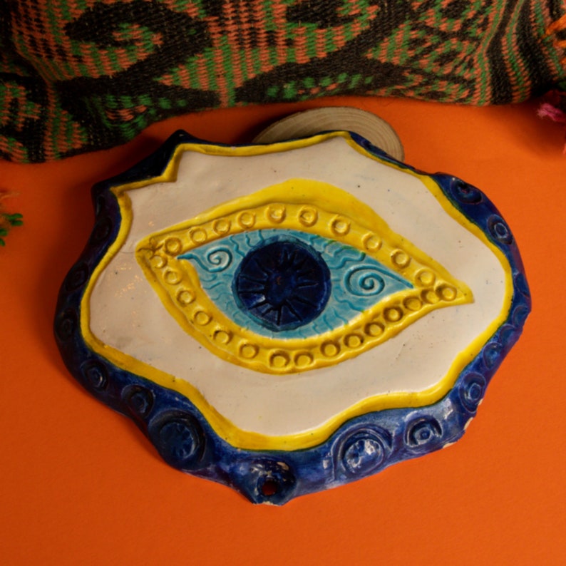 Ceramic Evil Eye Vintage Home Deco Handmade Decoration Handmade Gift ...