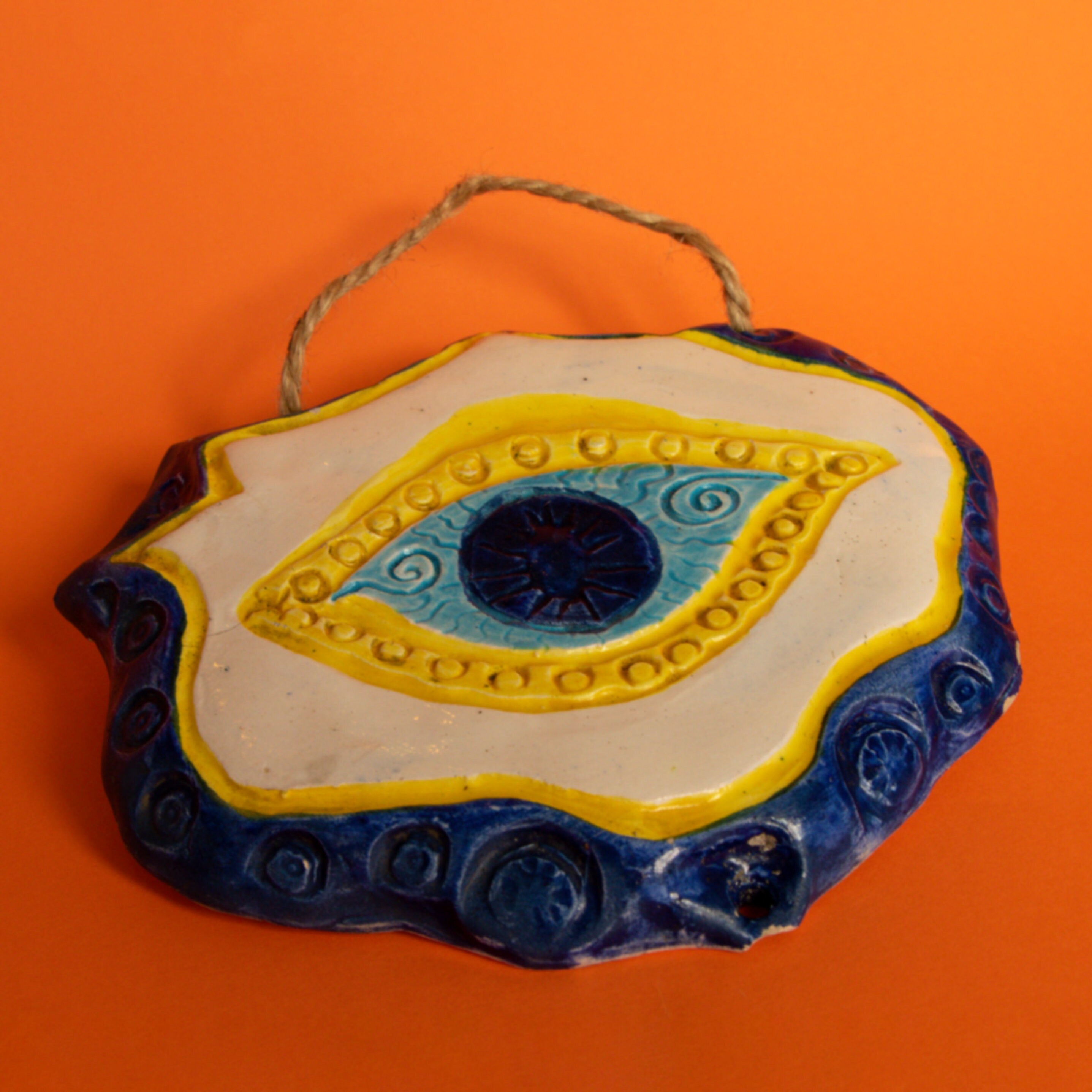 Ceramic Evil Eye Vintage Home Deco Handmade Decoration Handmade Gift ...