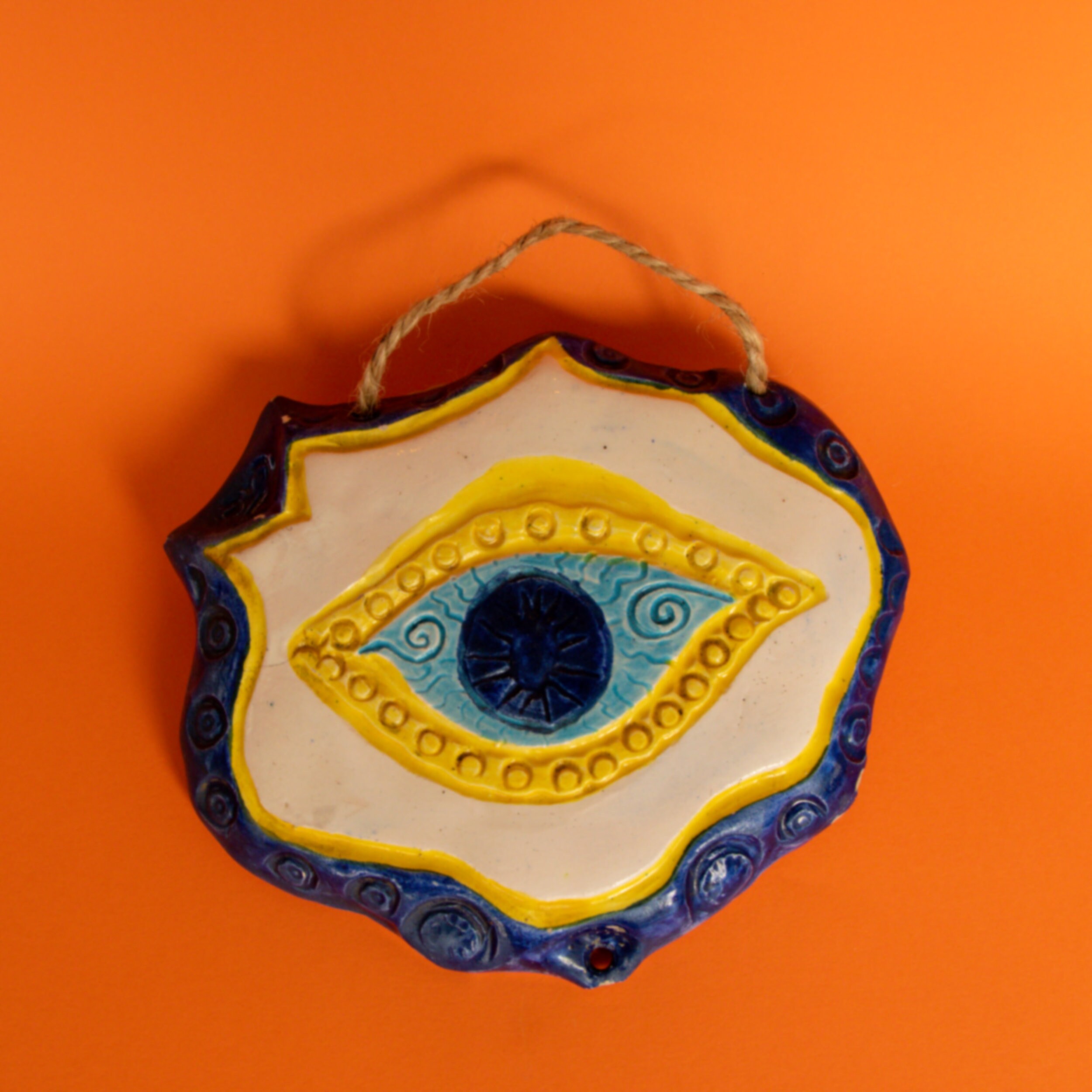 Ceramic Evil Eye Vintage Home Deco Handmade Decoration Handmade Gift ...