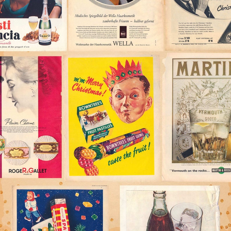 Digital Printable Vintage Advertisements, Digital Ephemera, Retro ...