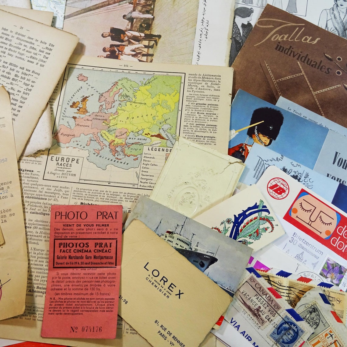 40 Pcs Old Paper Spread Pack Vintage Paper Ephemera Junk | Etsy