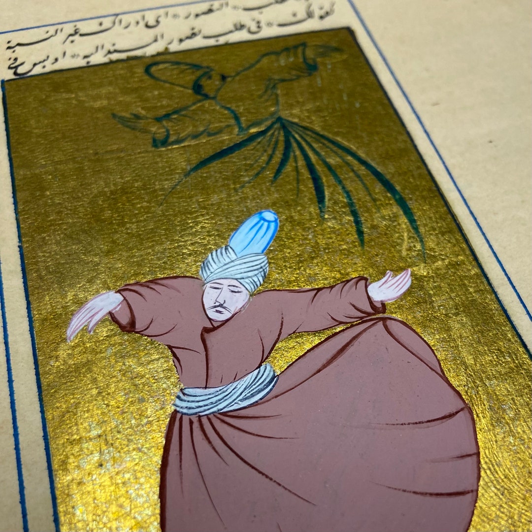 Rumi Wall Art, Turkish Ottoman Miniature, Persian Miniature Art ...